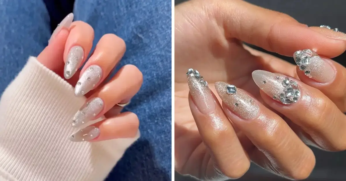 20 Stunning Diamond Nail Designs That Sparkle Like April's Birthstone
